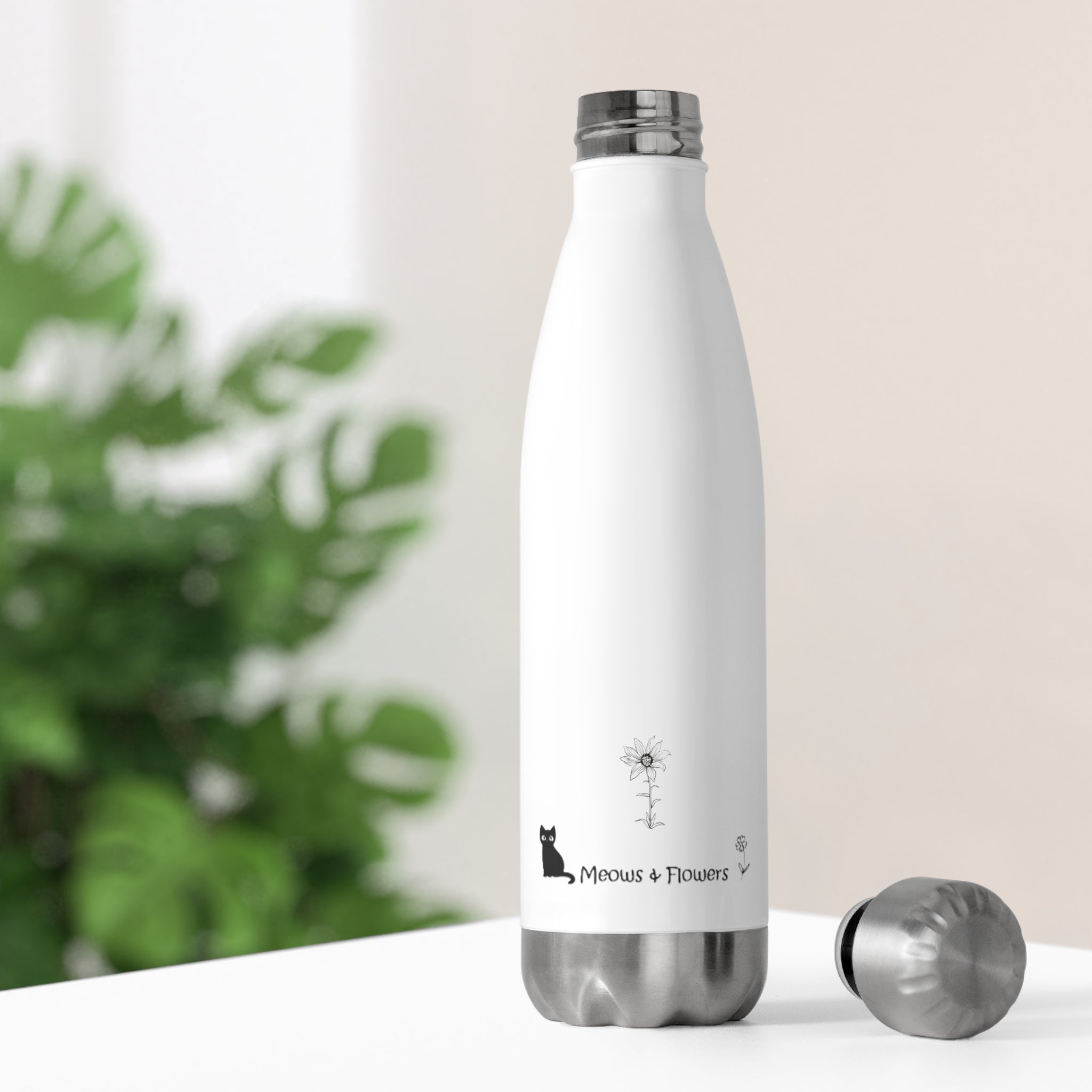 20oz Insulated Bottle (Shadow Flower 1) – Meows & Flowers.
